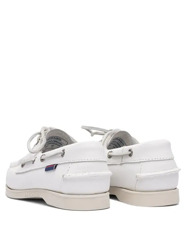 SEBAGO Leather Lace-up Loafers - White