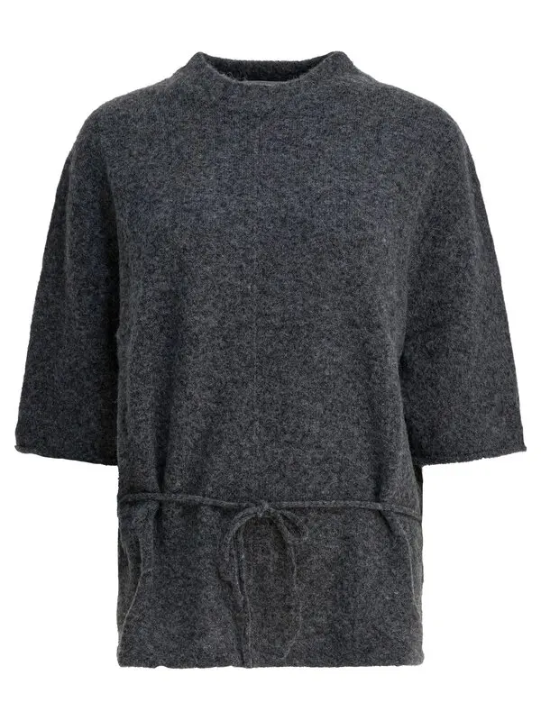 UMARMUNG Wool-blend Crew Neck Sweater - Grey
