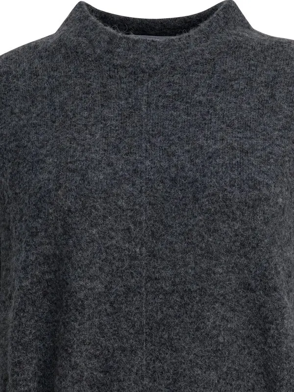 UMARMUNG Wool-blend Crew Neck Sweater - Grey