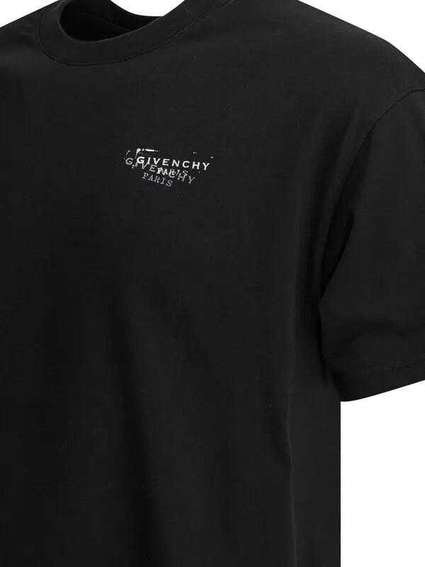 Givenchy Cotton T Shirt With Logo - Black