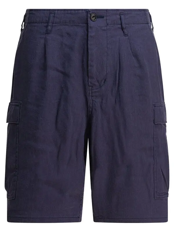 NONNATIVE Linen-acetate Cargo Shorts - Blue