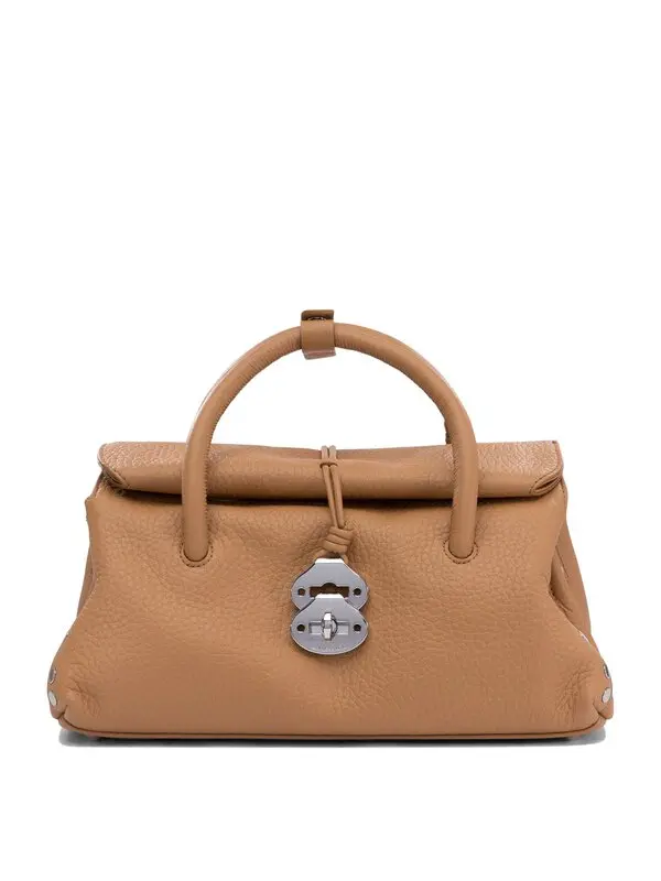 ZANELLATO Grained Leather Dotta® Handbag - Brown