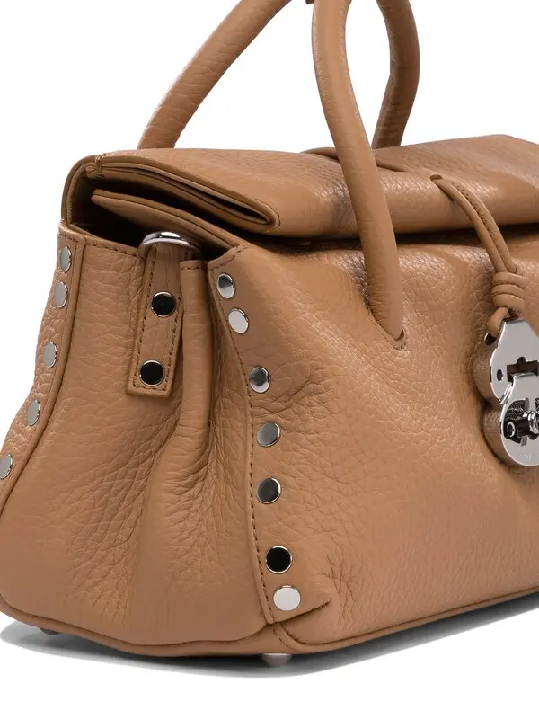 ZANELLATO Grained Leather Dotta® Handbag - Brown