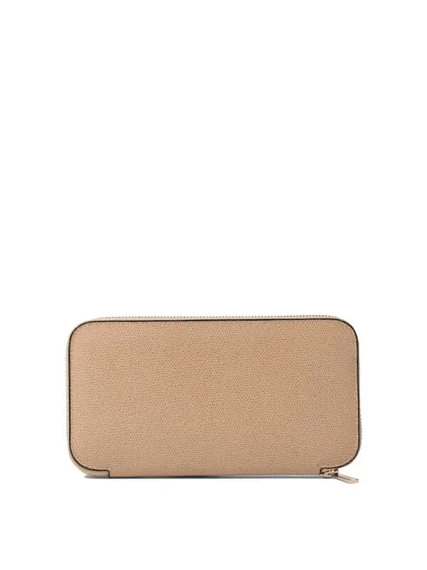 VALEXTRA 10 Cc' Wallet With Zip - Beige