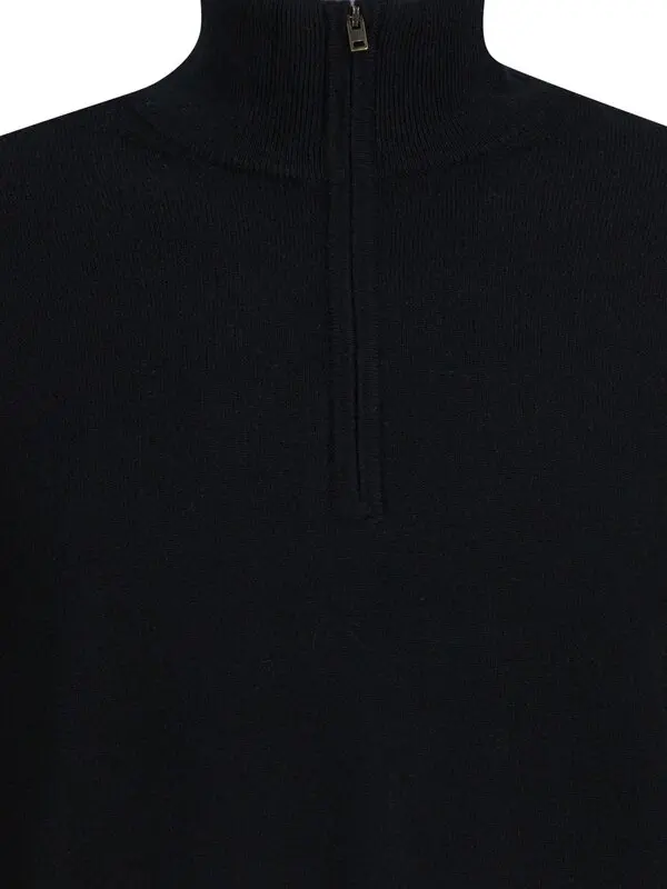 Vince Cashmere Half-zip Sweater - Black