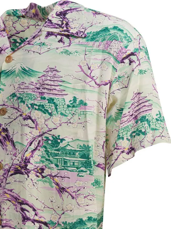 SUN SURF Scenery Of Japan' Shirt - Green