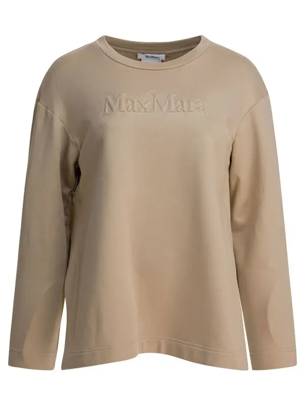 Max Mara Pure Silk And Cotton Sweatshirt - Brown