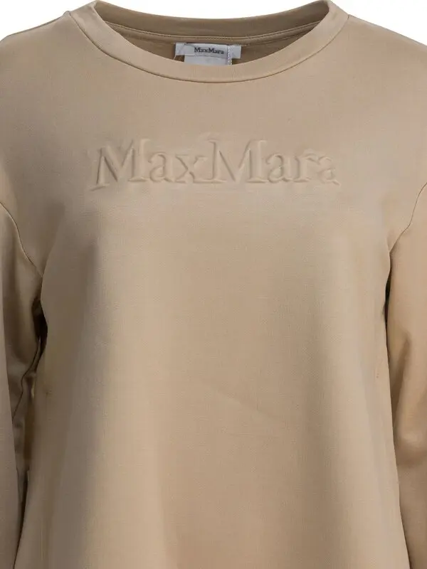 Max Mara Pure Silk And Cotton Sweatshirt - Brown