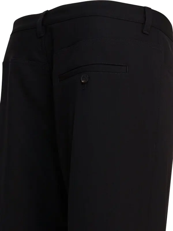 Balenciaga Wool Tailored Pants - Black