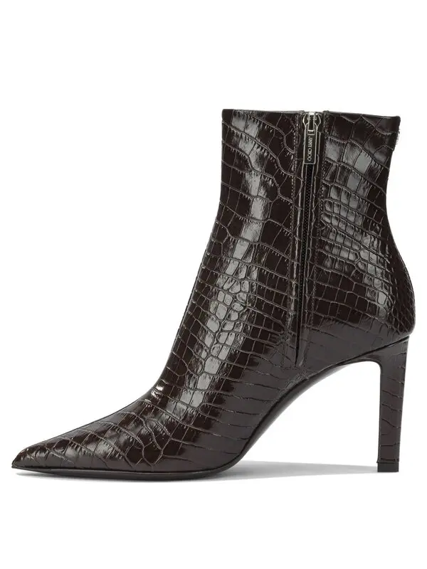 JIMMY CHOO Frankie 85mm Zippered Ankle Boots - Brown