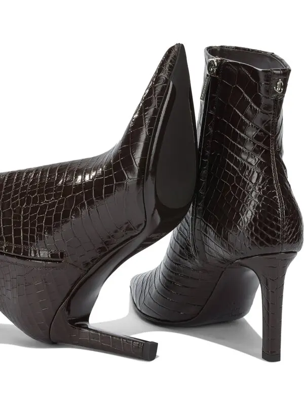 JIMMY CHOO Frankie 85mm Zippered Ankle Boots - Brown