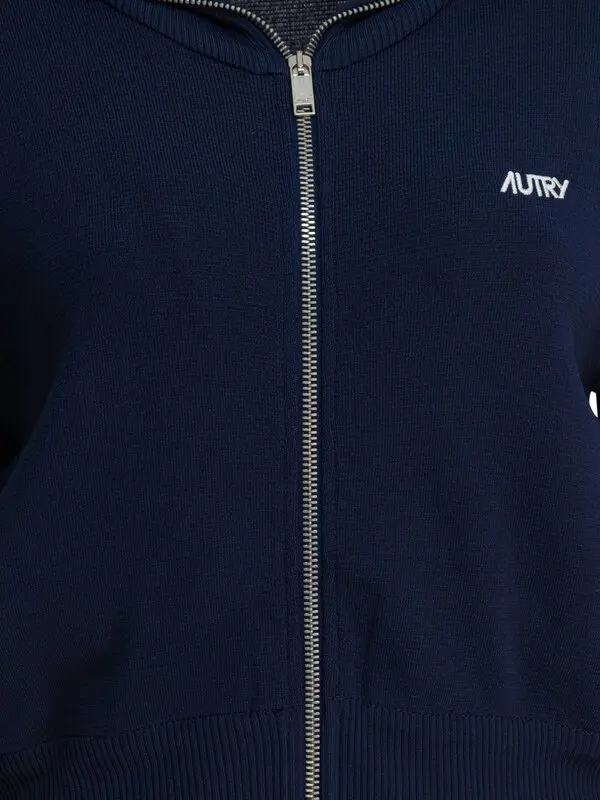AUTRY Viscose-blend Zippered Sweatshirt - Blue