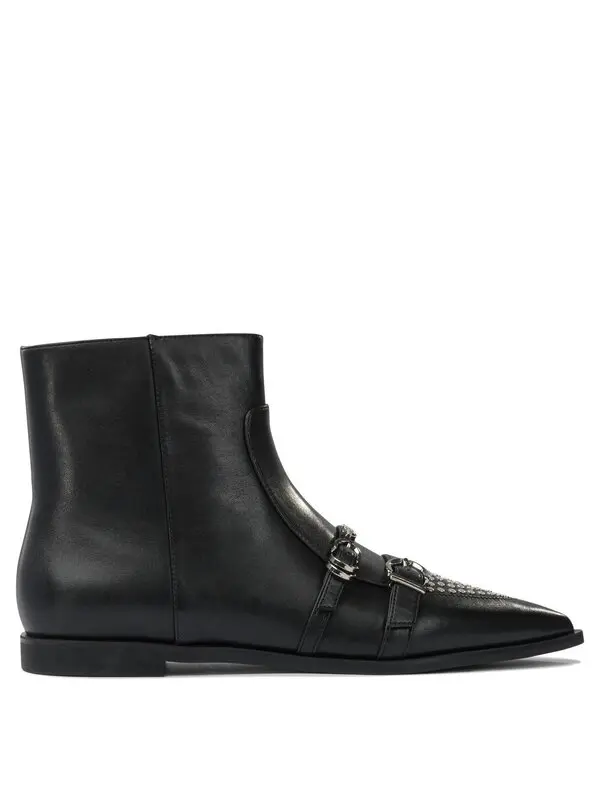 Pinko Leather Ankle Boots