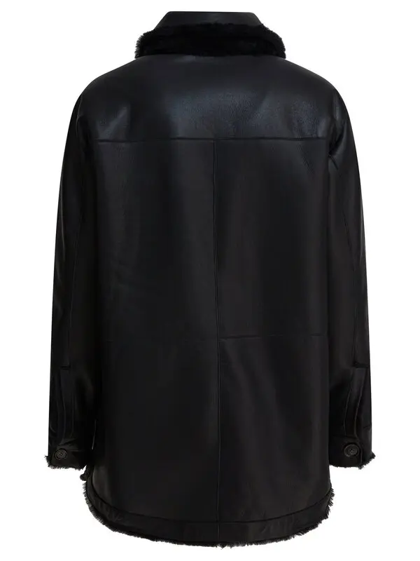 SEMPER Long Reversible Leather Coat