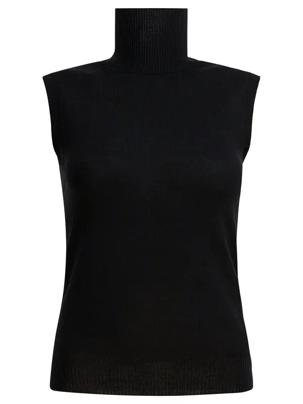 Max Mara Sportmax Mock Neck Sleeveless Top