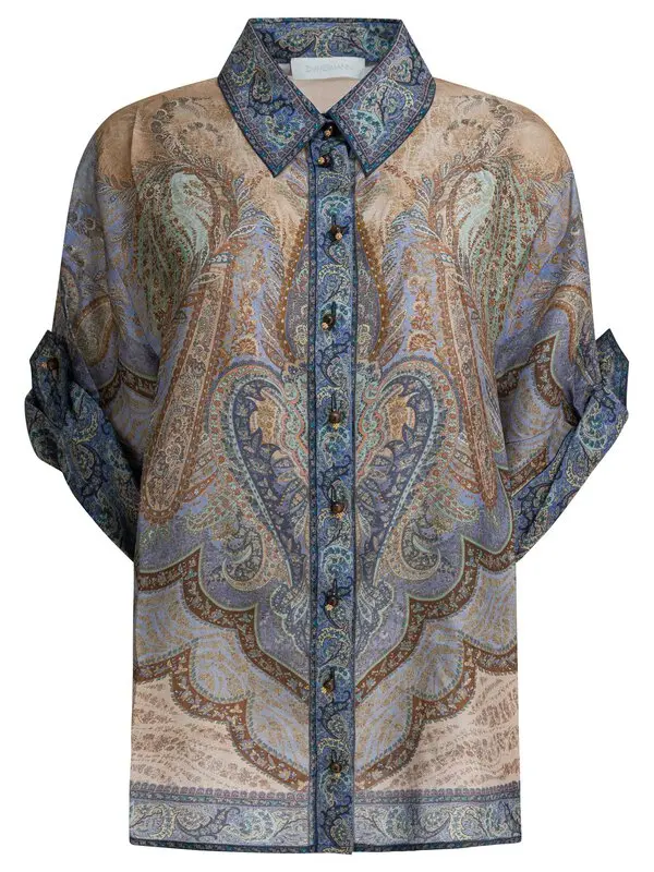 Zimmermann Wanderlust Silk Habotai Shirt