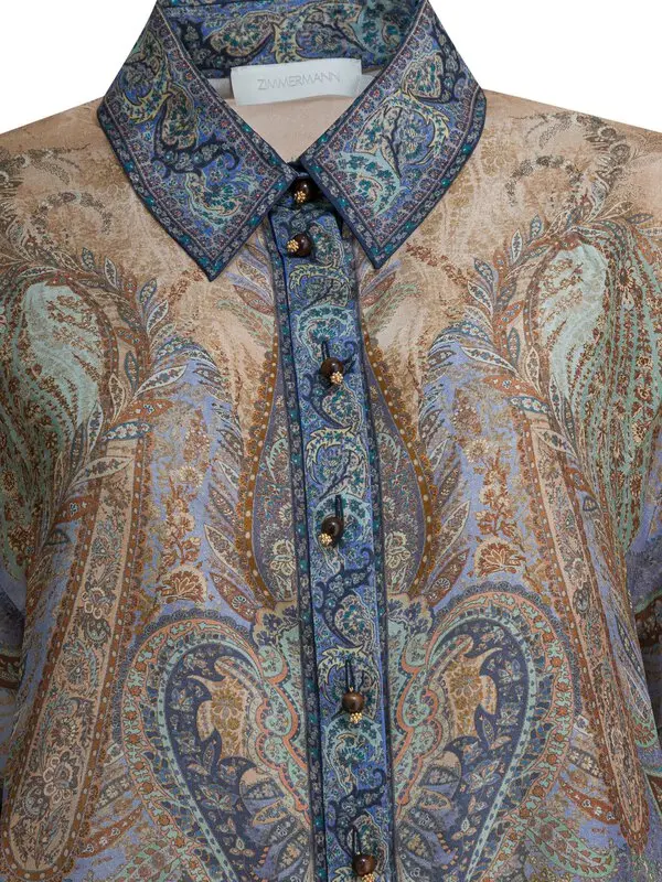 Zimmermann Wanderlust Silk Habotai Shirt