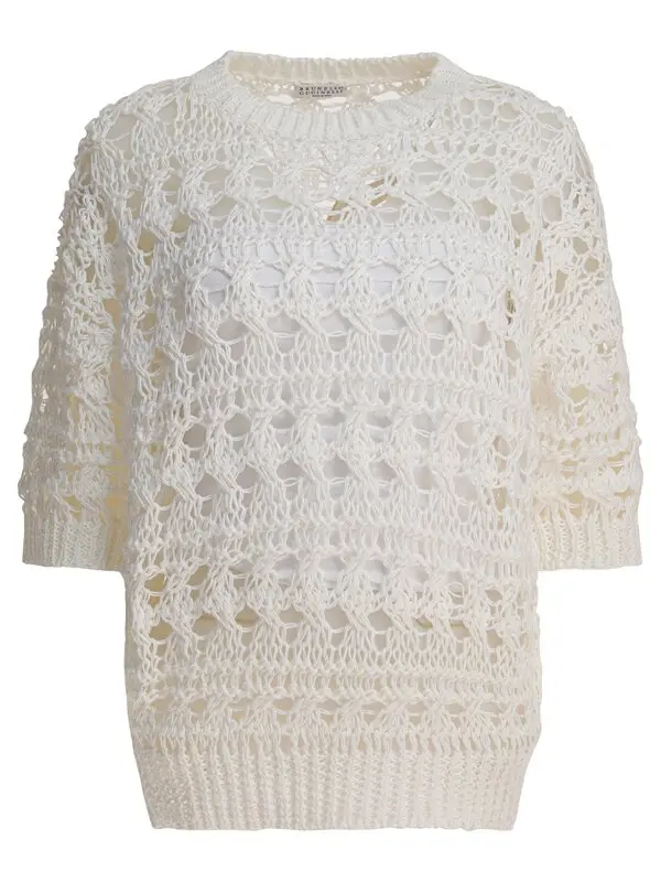 Brunello Cucinelli Relaxed Fit Knitwear - White