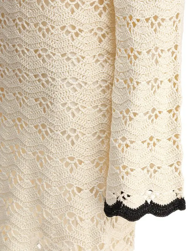 Zimmermann Rhiannon Crocheted Cotton Dress - Beige