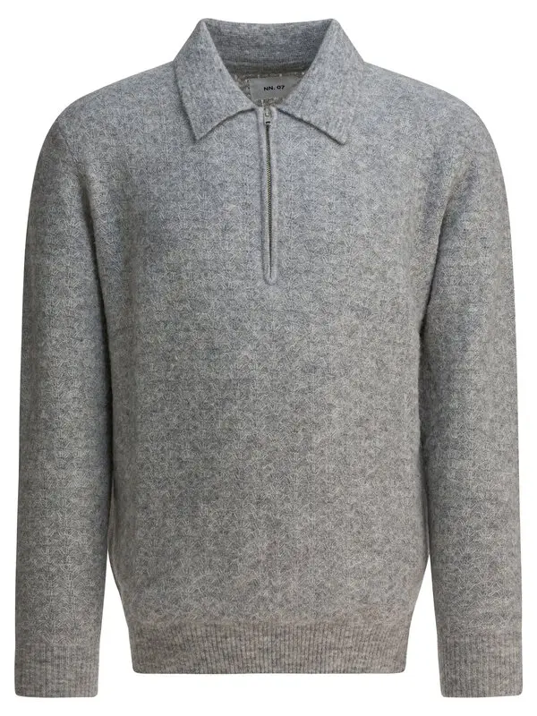 NN.07 Alfie Alpaca Blend Polo Sweater