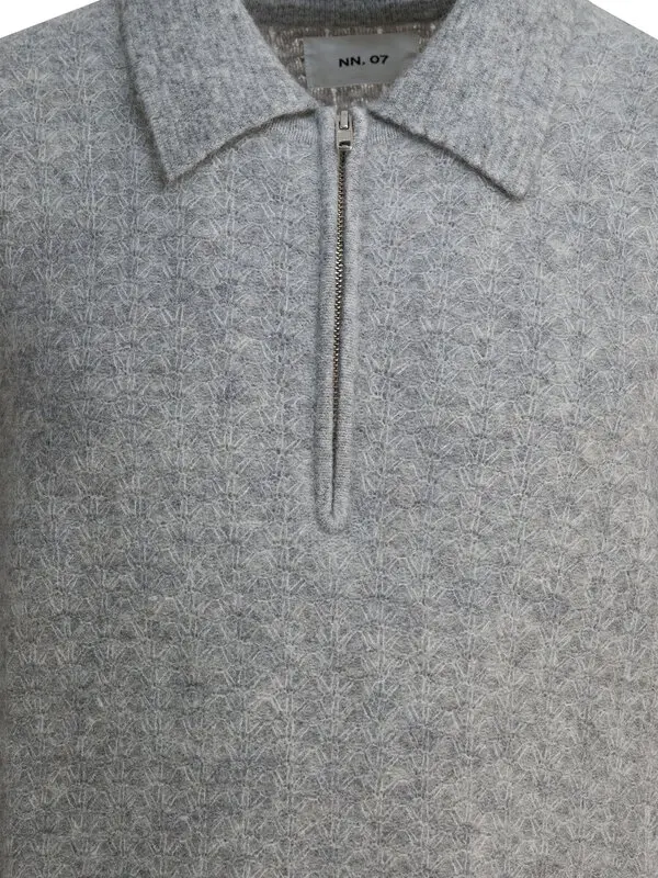 NN.07 Alfie Alpaca Blend Polo Sweater