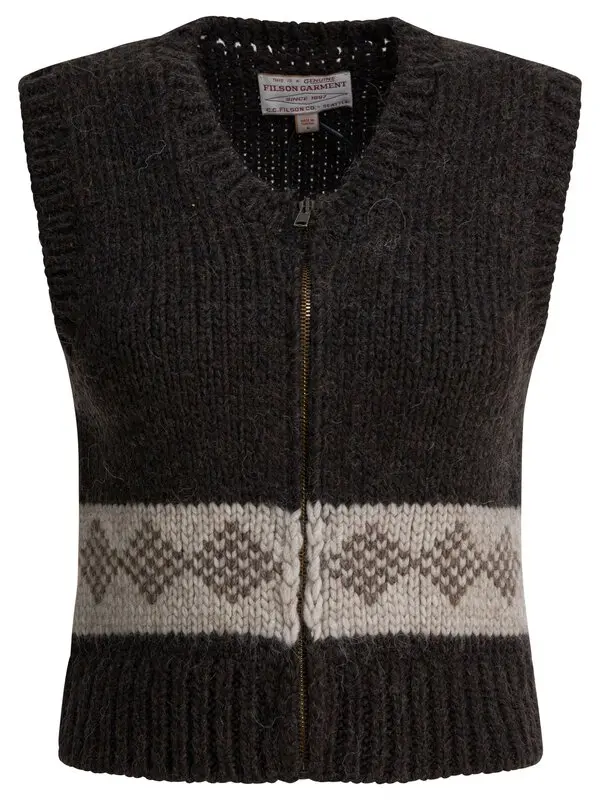 Filson Wool-blend Knit Vest - Brown