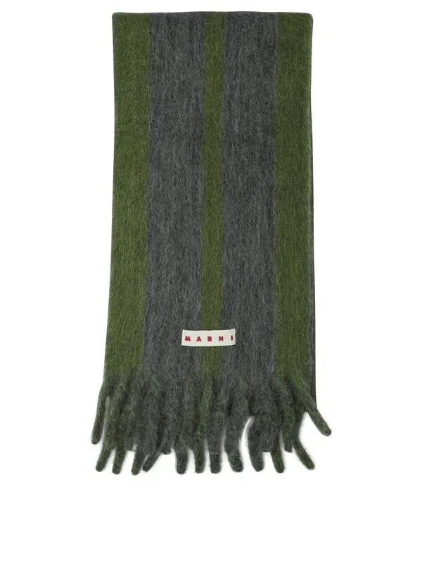 Marni Wool And Mohair Scarf - Grey