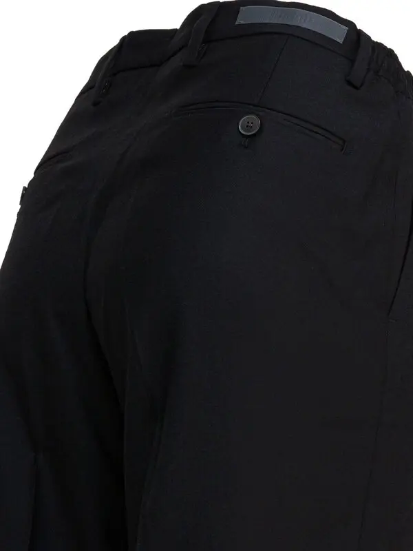 BRIGLIA 1949 Pinstriped Wool-cashmere Trousers - Black