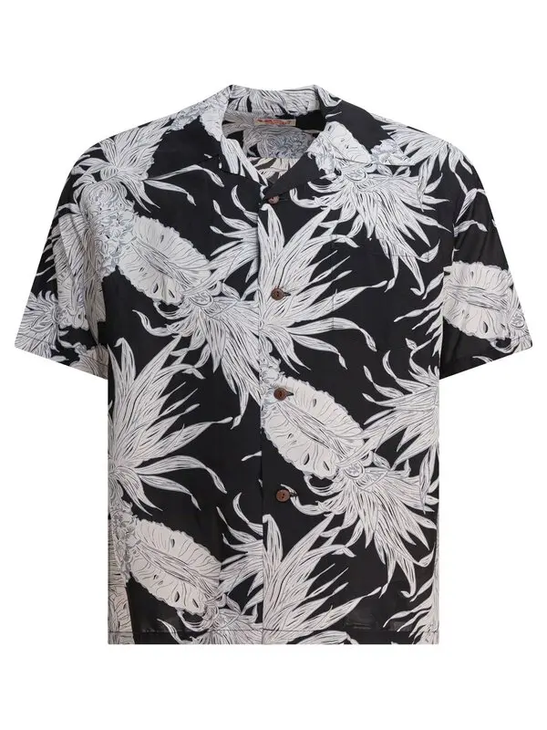 SUN SURF Island Pineapple' Shirt - Black