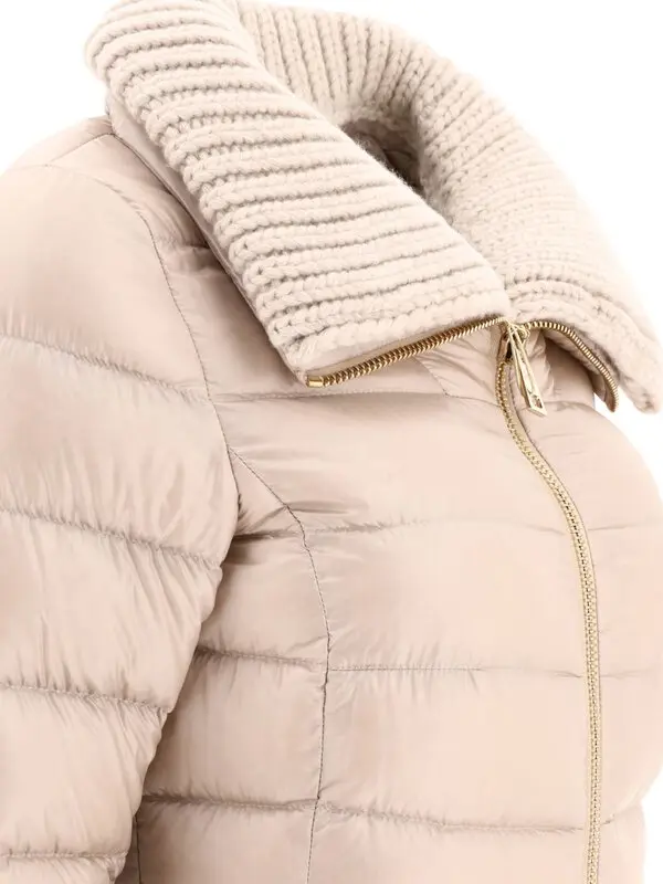 Herno Long Down Jacket With Wool Collar