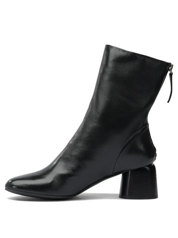 HALMANERA Leather Ankle Boots - Black