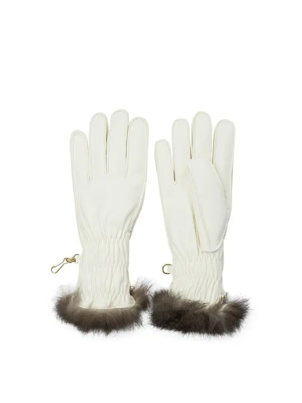 RESTELLI Nappa Leather Ski Gloves - White