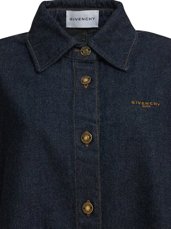 Givenchy Denim Shirt With Embroidery