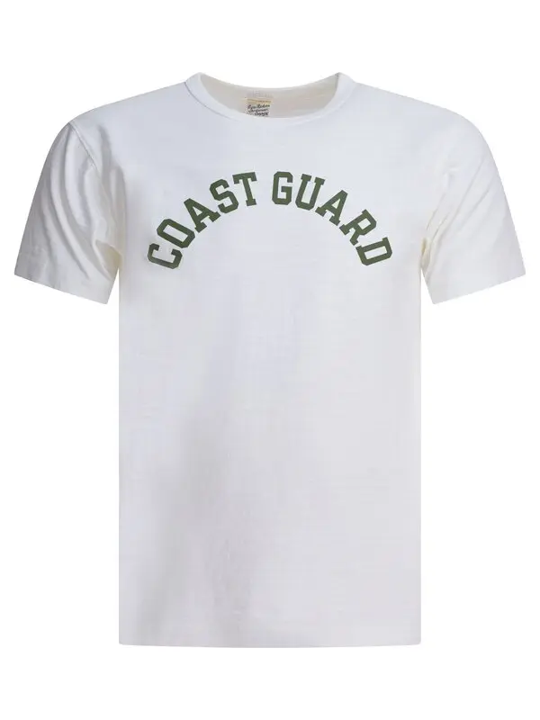 BUZZ RICKSON'S Coast Guard' T Shirt - White