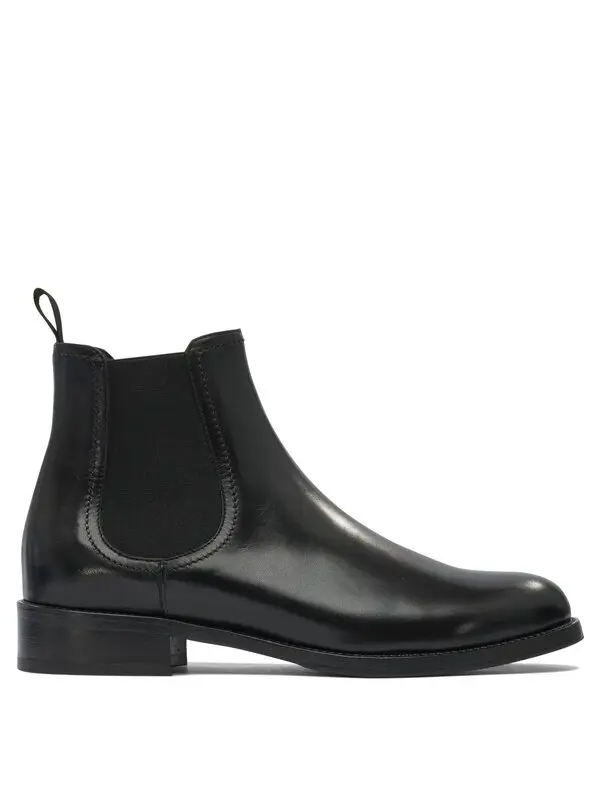 MARETTO Leather Ankle Boots - Black