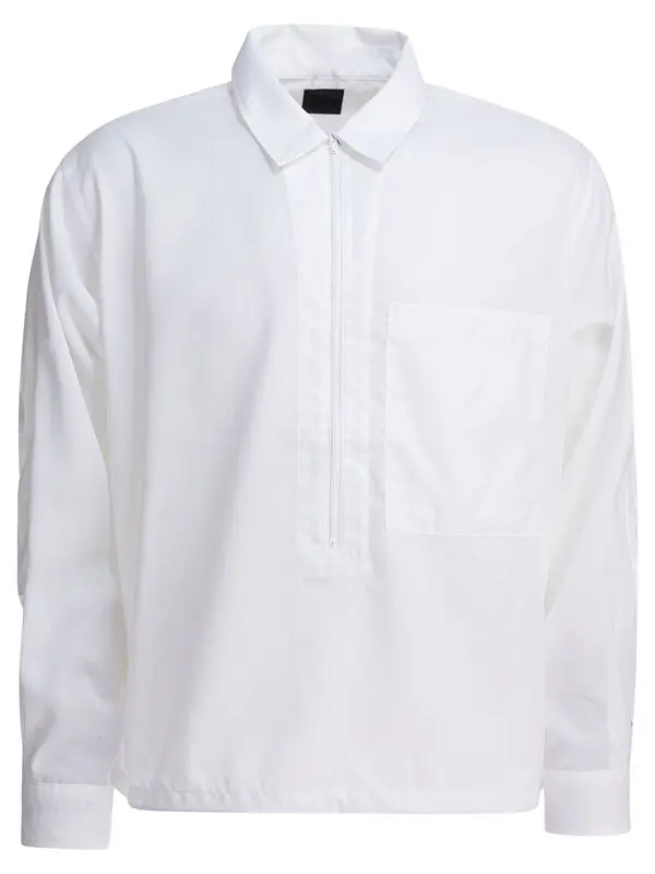 DAIWA PIER39 Half Zipper Shirt - White