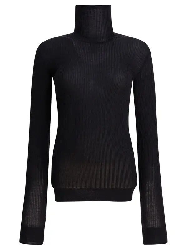 LEMAIRE Ribbed Merino Wool Turtleneck
