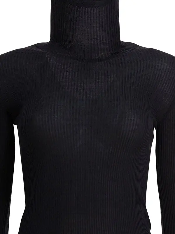 LEMAIRE Ribbed Merino Wool Turtleneck