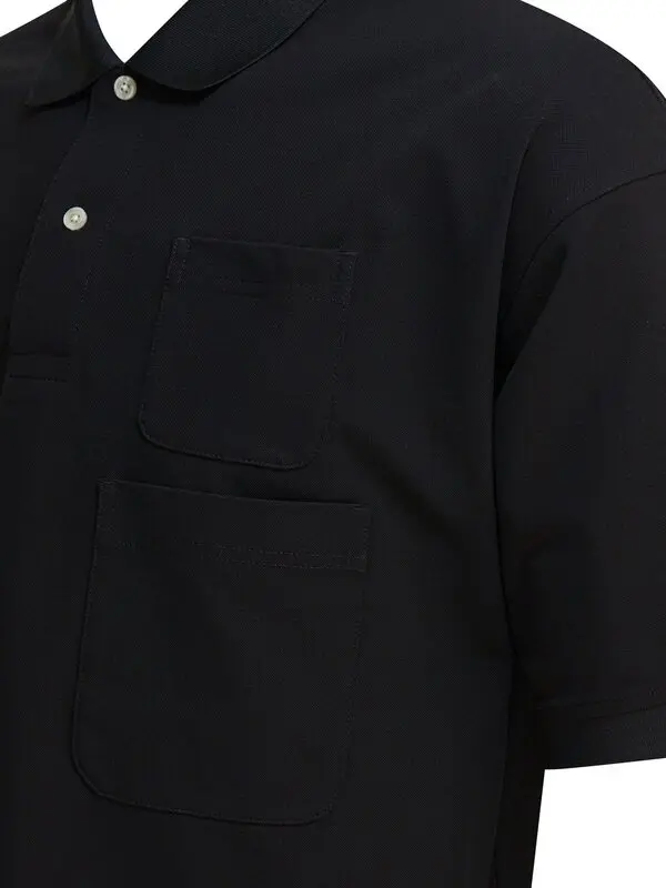 DAIWA PIER39 Polo Shirt With Two Pockets - Black