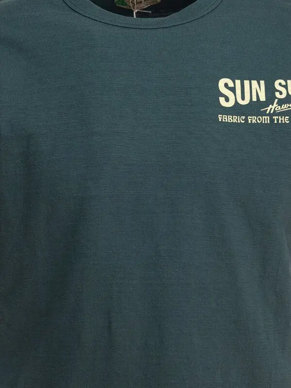 SUN SURF T Shirt With Logo - Green