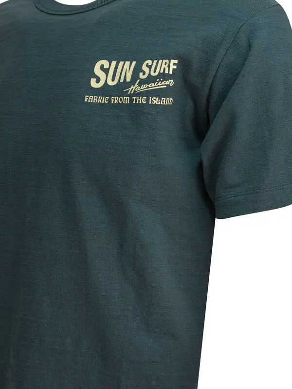 SUN SURF T Shirt With Logo - Green