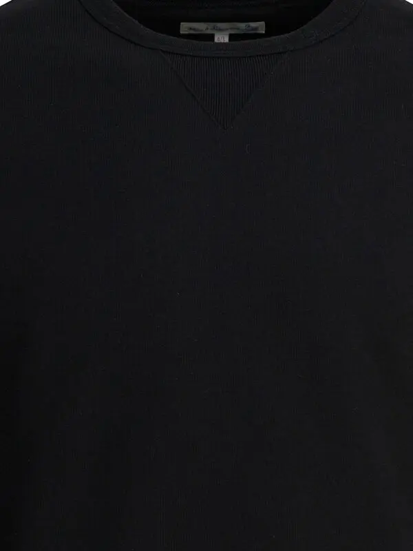 MERZ B. SCHWANEN Loopwheeled Crewneck Sweatshirt - Black