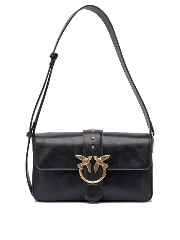 Pinko Leather Crossbody Bag - Black
