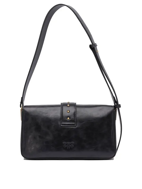 Pinko Leather Crossbody Bag - Black