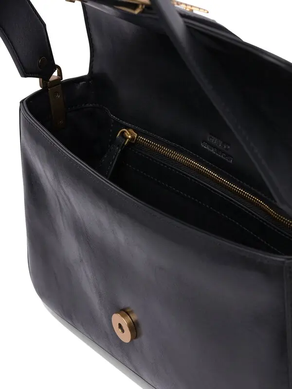 Pinko Leather Crossbody Bag - Black