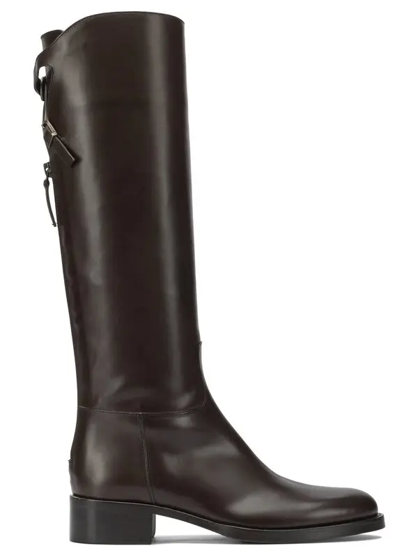 Sartore Leather Knee High Boots - Brown