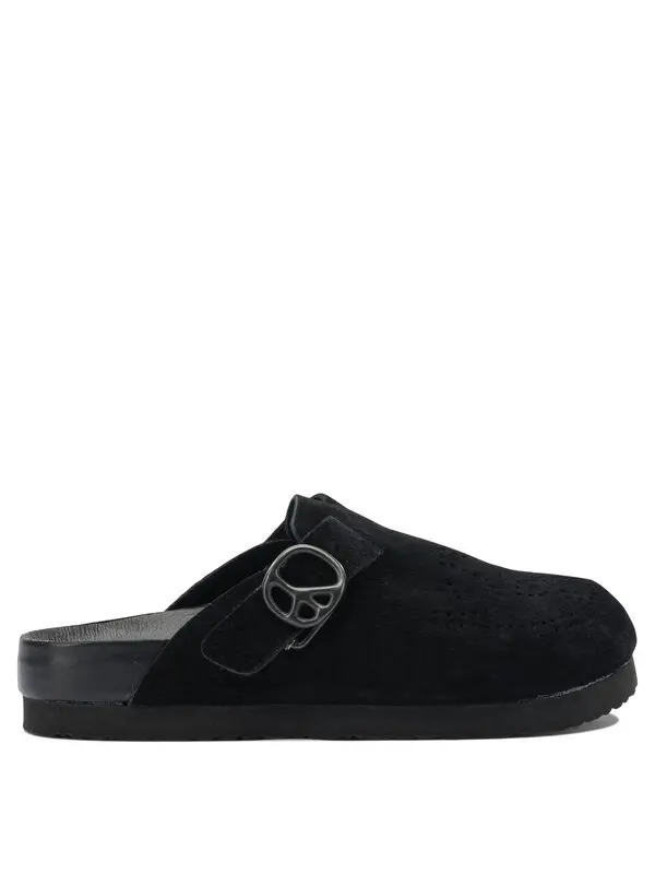 Needles Leather Clog Sabot - Black