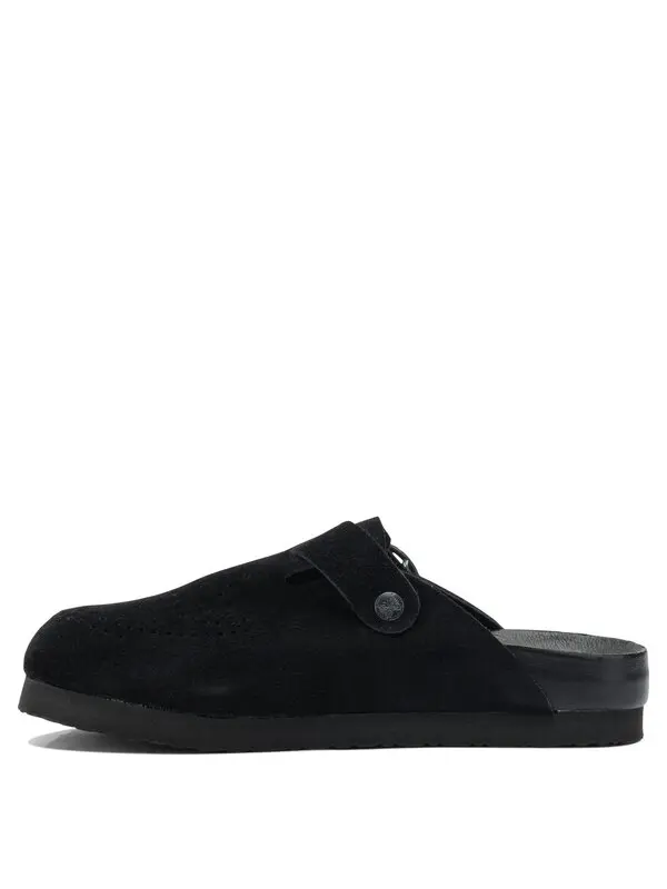 Needles Leather Clog Sabot - Black