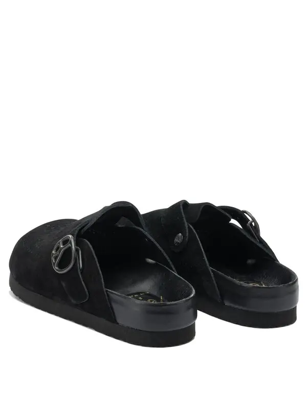 Needles Leather Clog Sabot - Black
