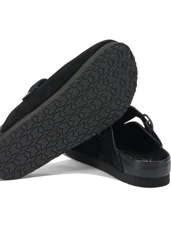 Needles Leather Clog Sabot - Black